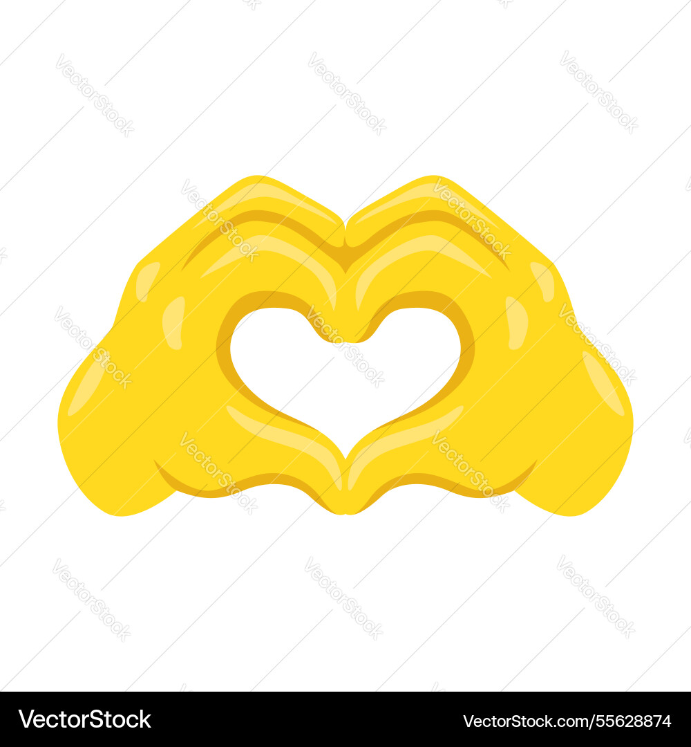 Heart hands emoji icon gesture Royalty Free Vector Image