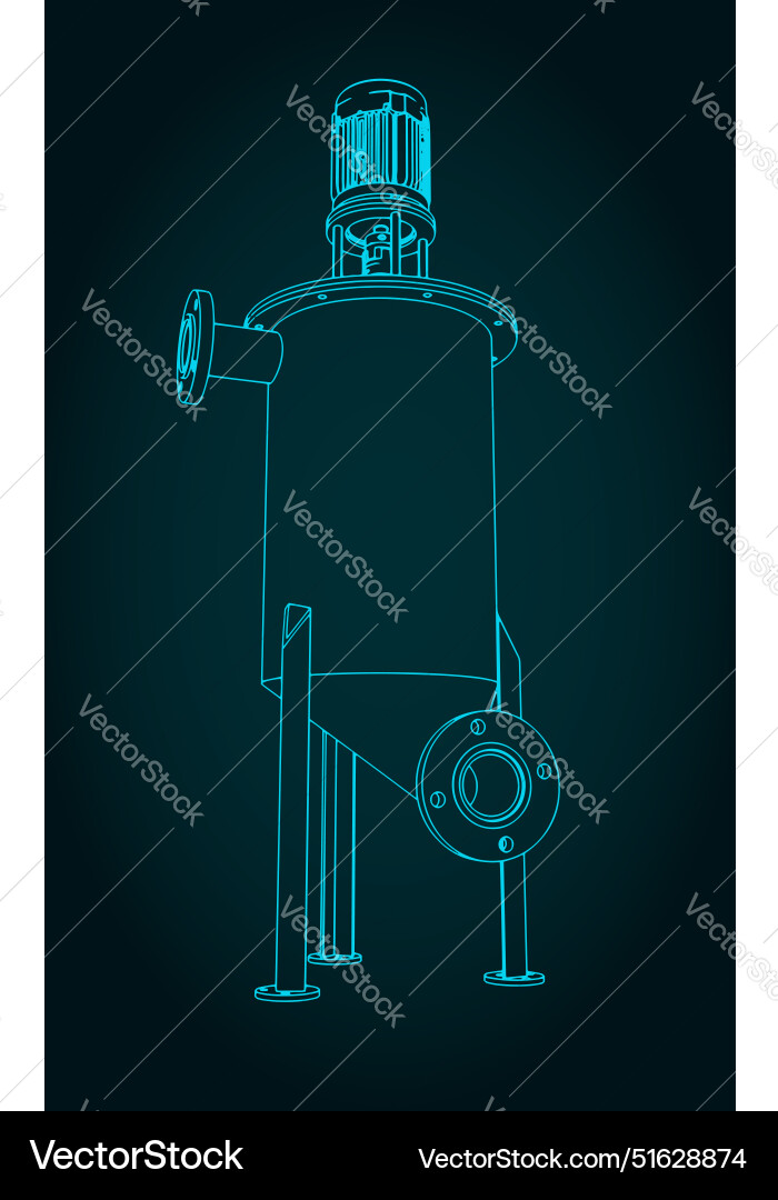 Industrial tank mixer Royalty Free Vector Image