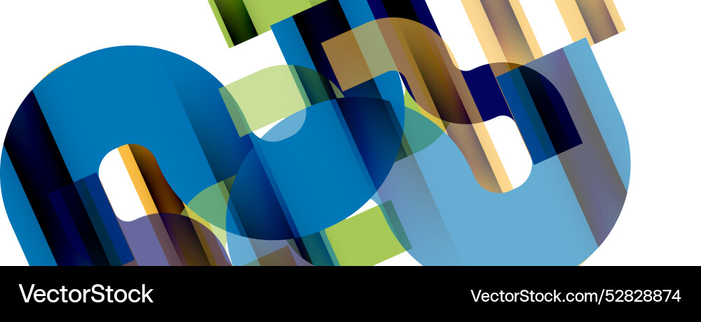 Lines abstract letter style design background Vector Image