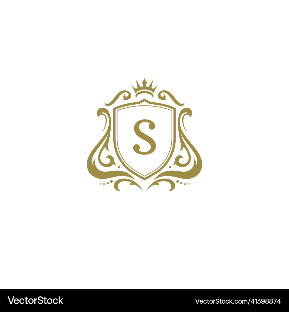 Luxury logo crest template design Royalty Free Vector Image
