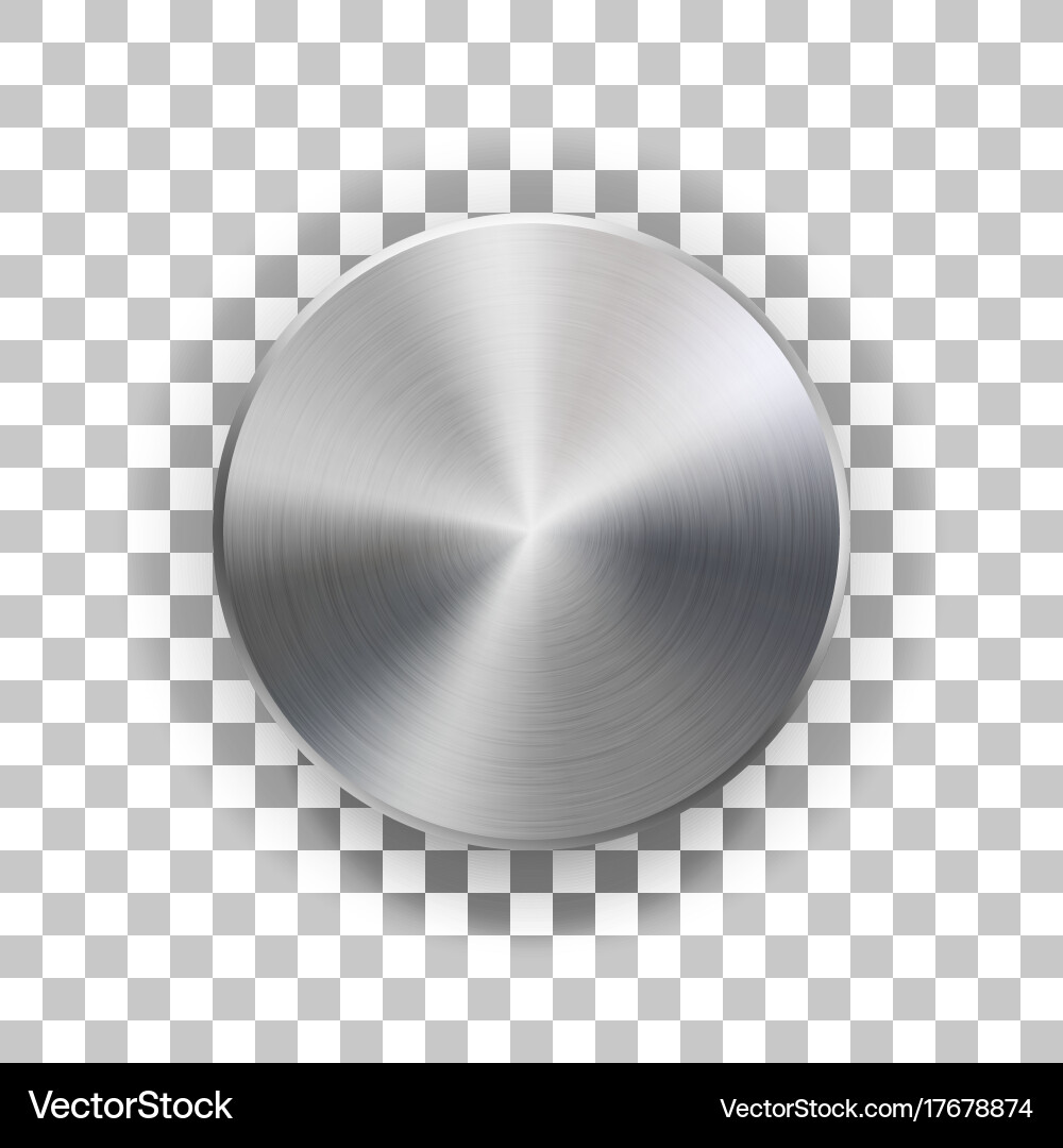 Metal circle badge Royalty Free Vector Image - VectorStock