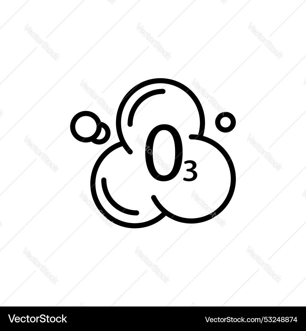 Ozonation icon set o3 molecule cleaning symbol Vector Image