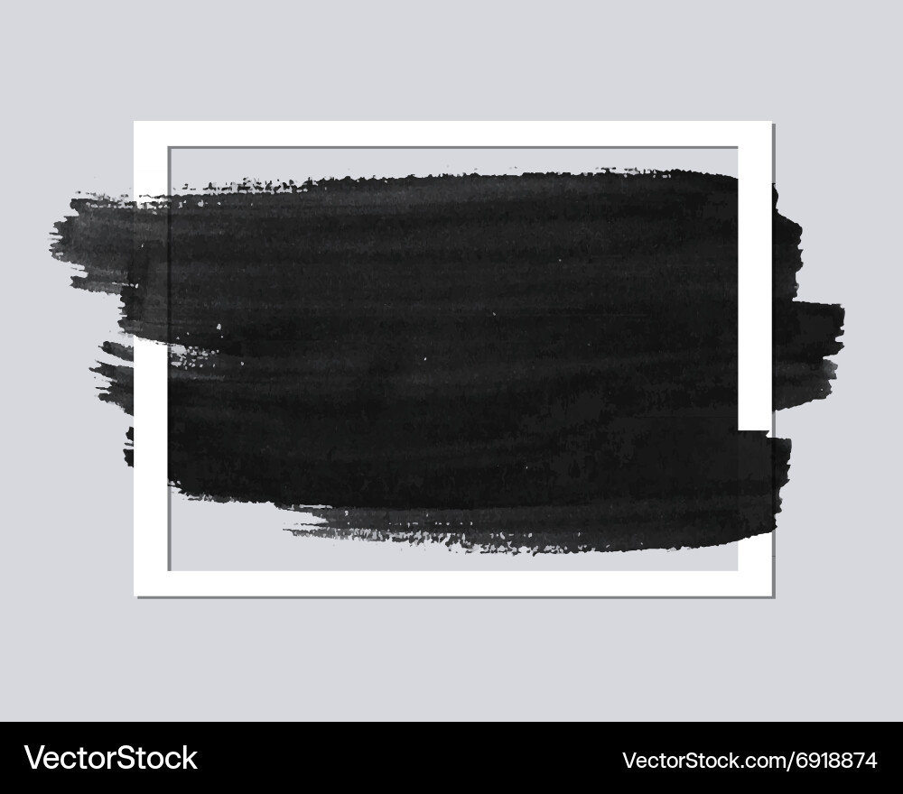 Paper frame with brush stroke Royalty Free Vector Image