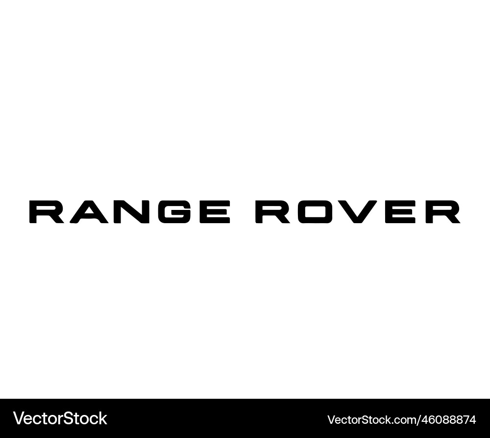 Range rover logo brand symbol name black design Vector Image