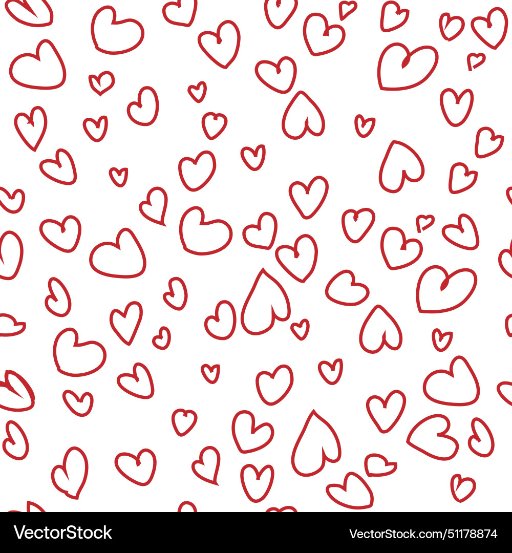 Red Heart Line Royalty Free Vector Image Vectorstock