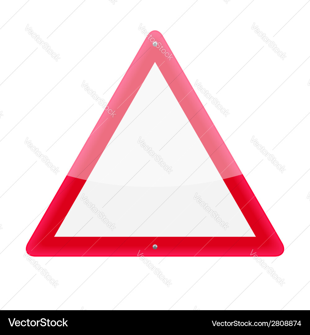 Red Warning Triangle Sign Royalty Free Vector Image