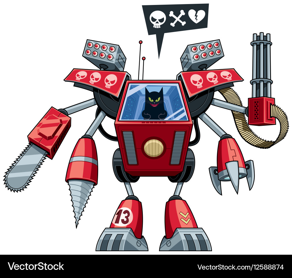 Robo-cat Royalty Free Vector Image - VectorStock