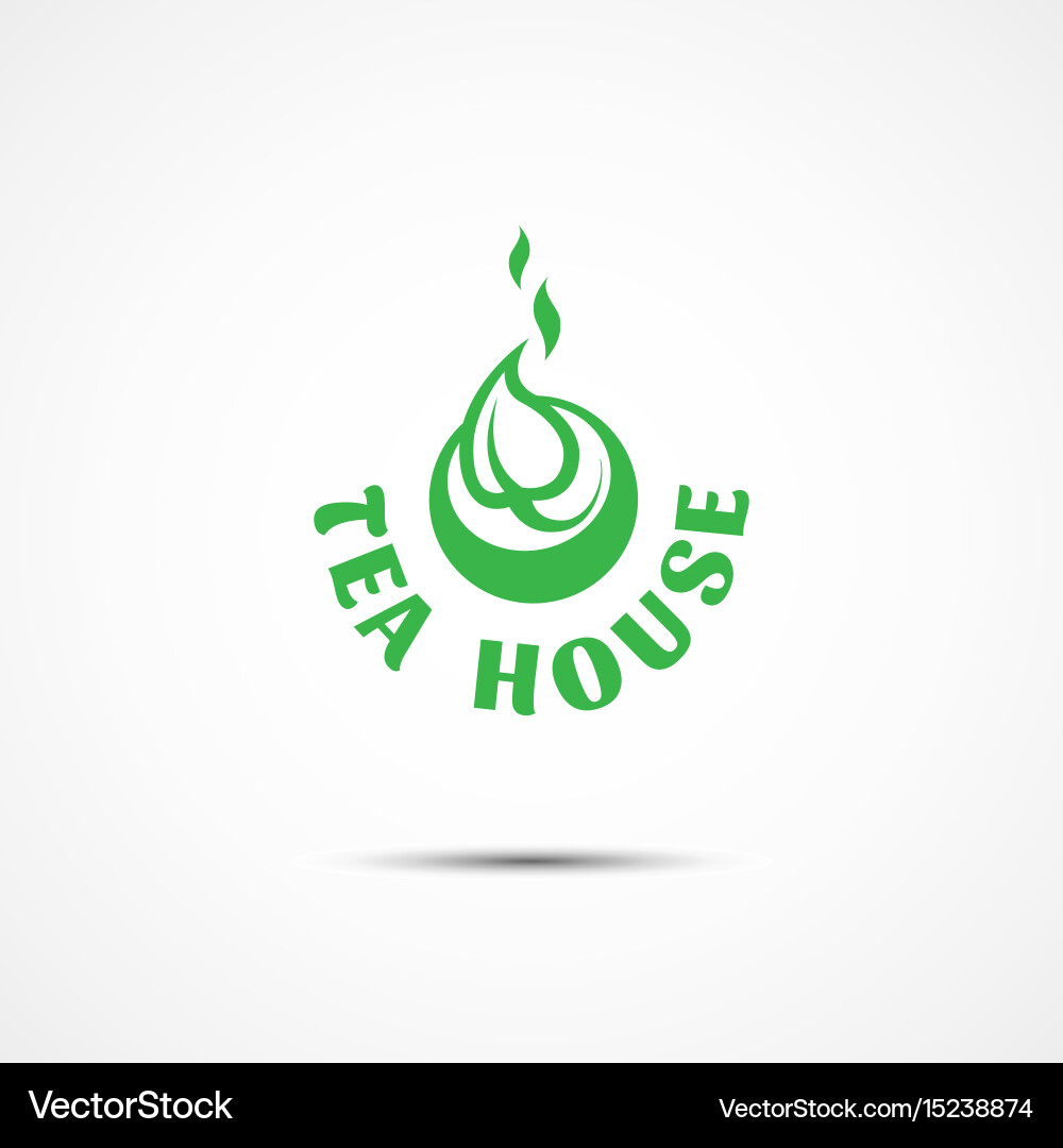 Tea house logo Royalty Free Vector Image - VectorStock