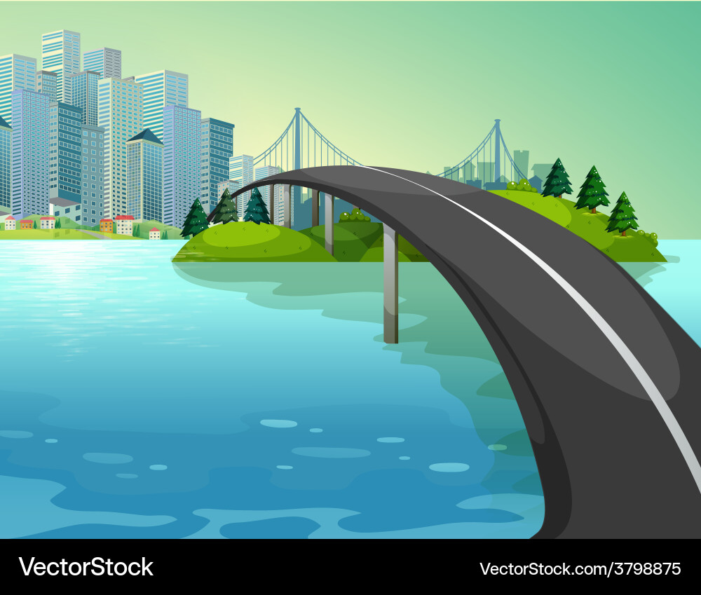 A bridge Royalty Free Vector Image - VectorStock