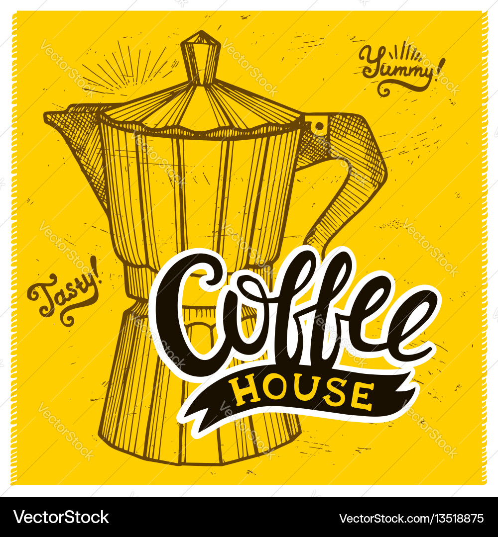 Coffee poster for restaurant and cafe Royalty Free Vector