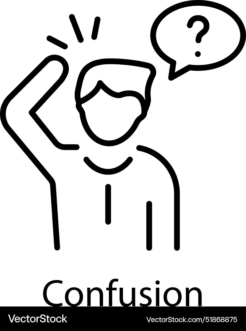 Confusion Royalty Free Vector Image - VectorStock