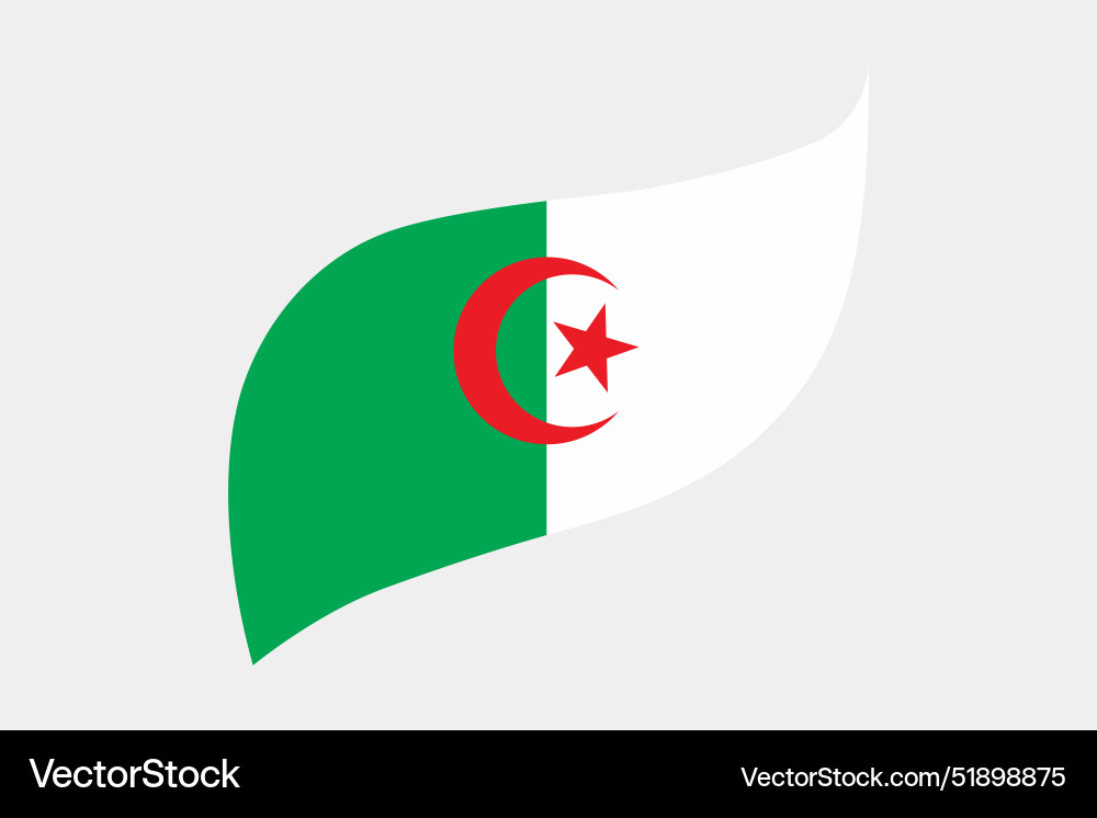Flag of algeria Royalty Free Vector Image - VectorStock
