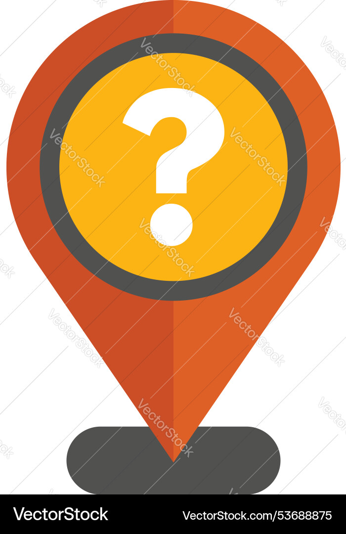 Location pin is pointing at an unknown destination