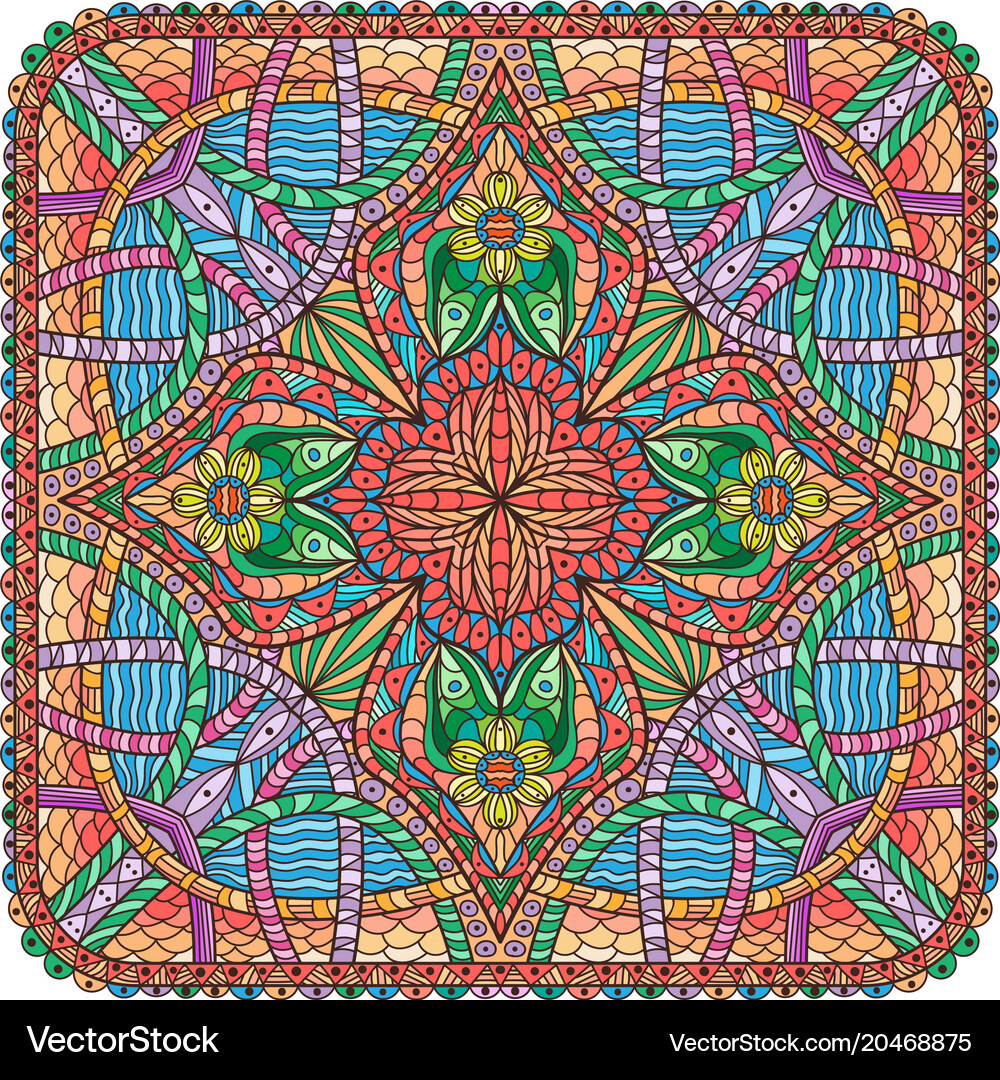 square mandala patterns