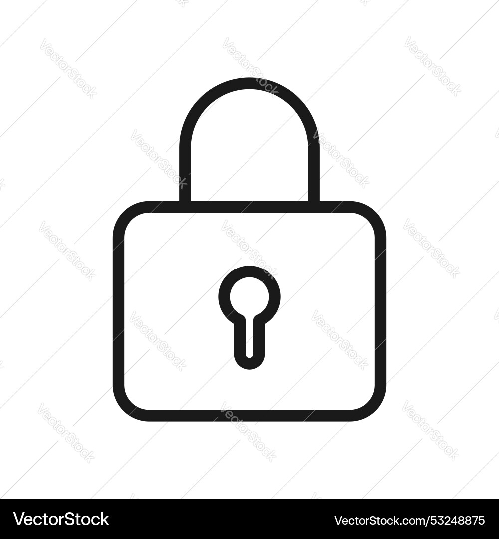 Padlock icon set lock unlock key symbol Royalty Free Vector
