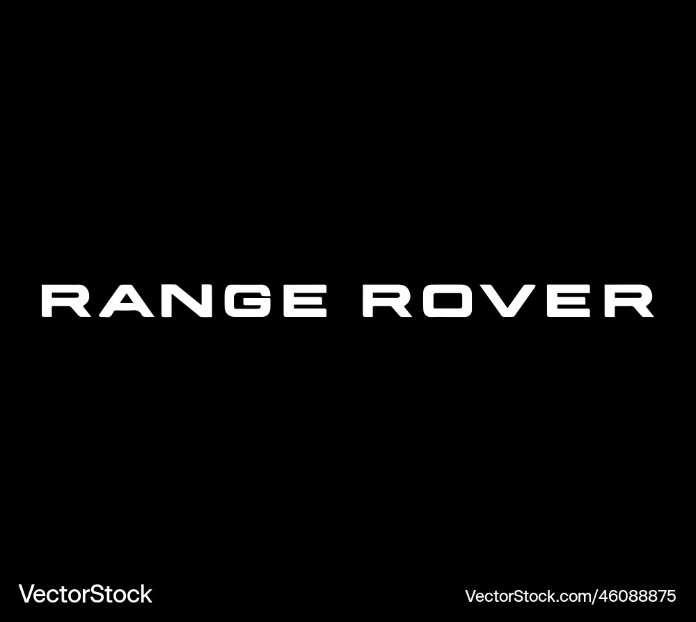 Range rover logo brand symbol name white design Vector Image