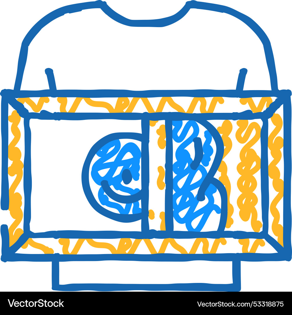 Screen printing icon doodle Royalty Free Vector Image