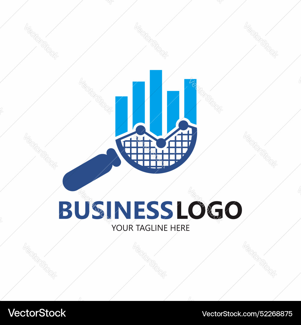 Stats logo element symbol template Royalty Free Vector Image