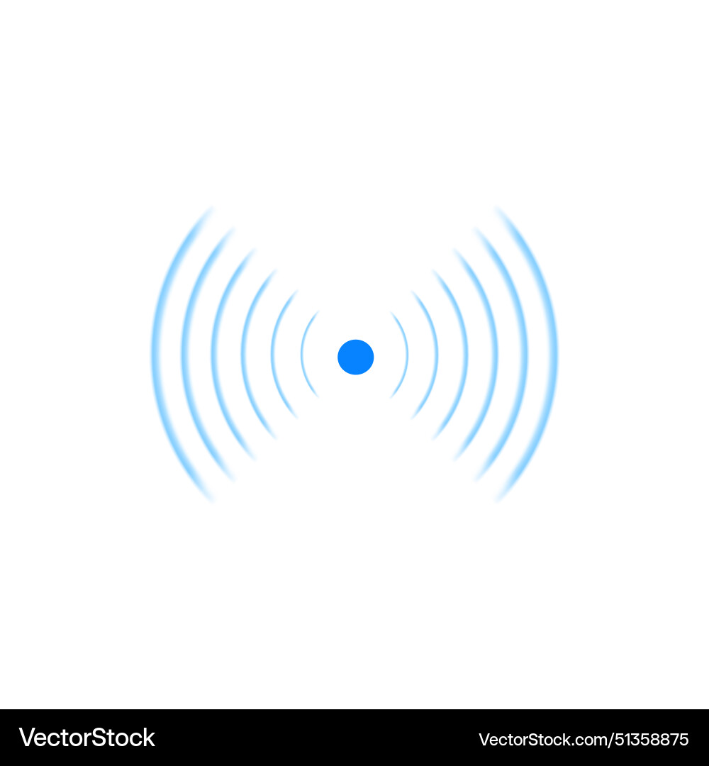 Wi-fi technology digital radar sonar symbol Vector Image