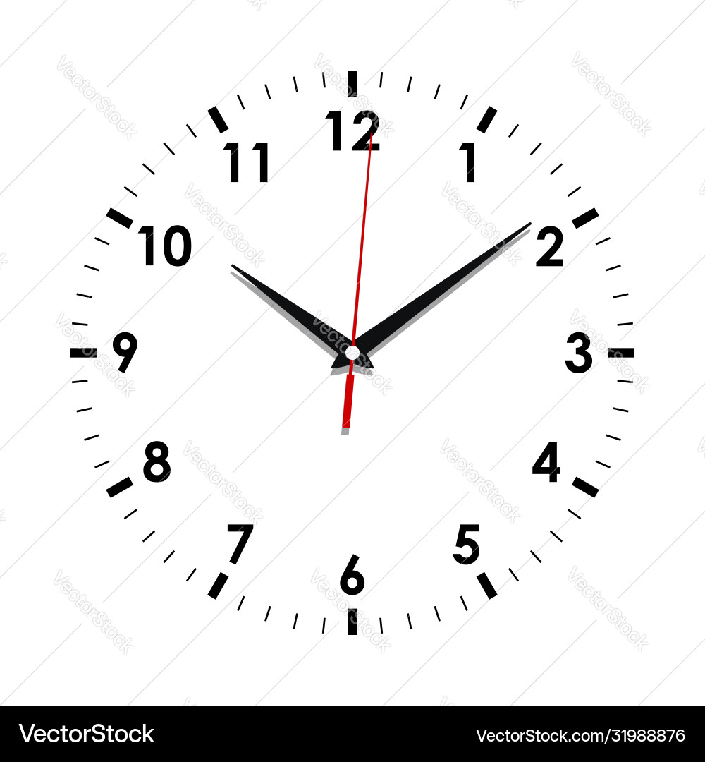 Clock face Royalty Free Vector Image - VectorStock