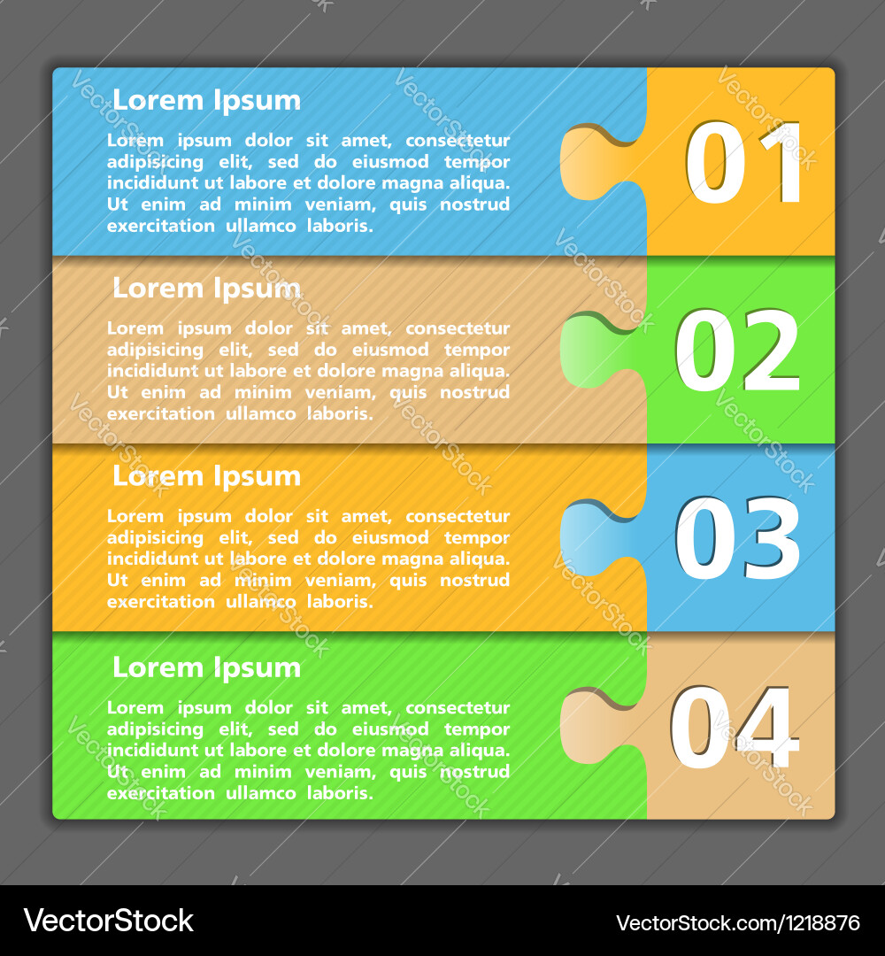 Design template with four elements Royalty Free Vector Image