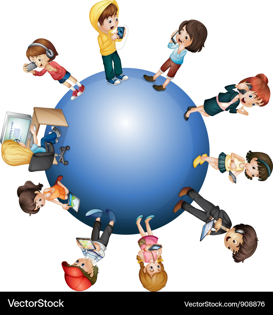 Global technology Royalty Free Vector Image - VectorStock