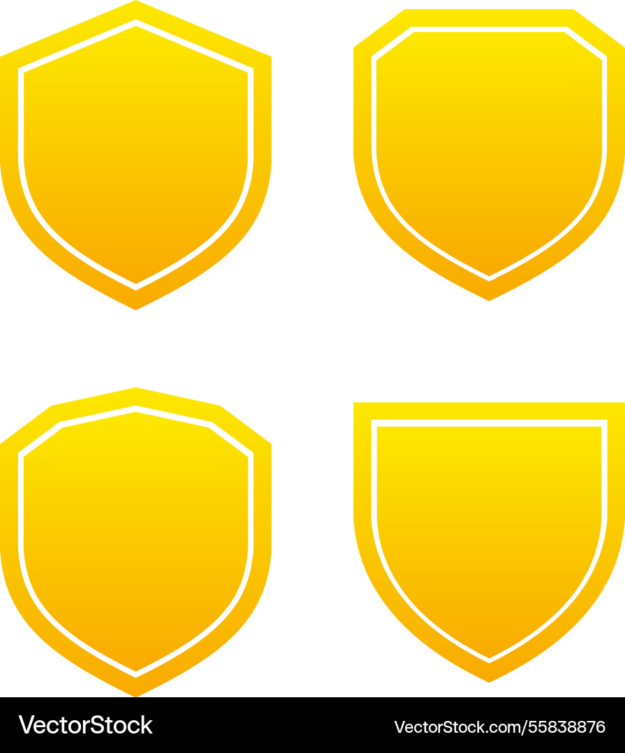 Guard shape gold color – Free Vector | VectorStock
