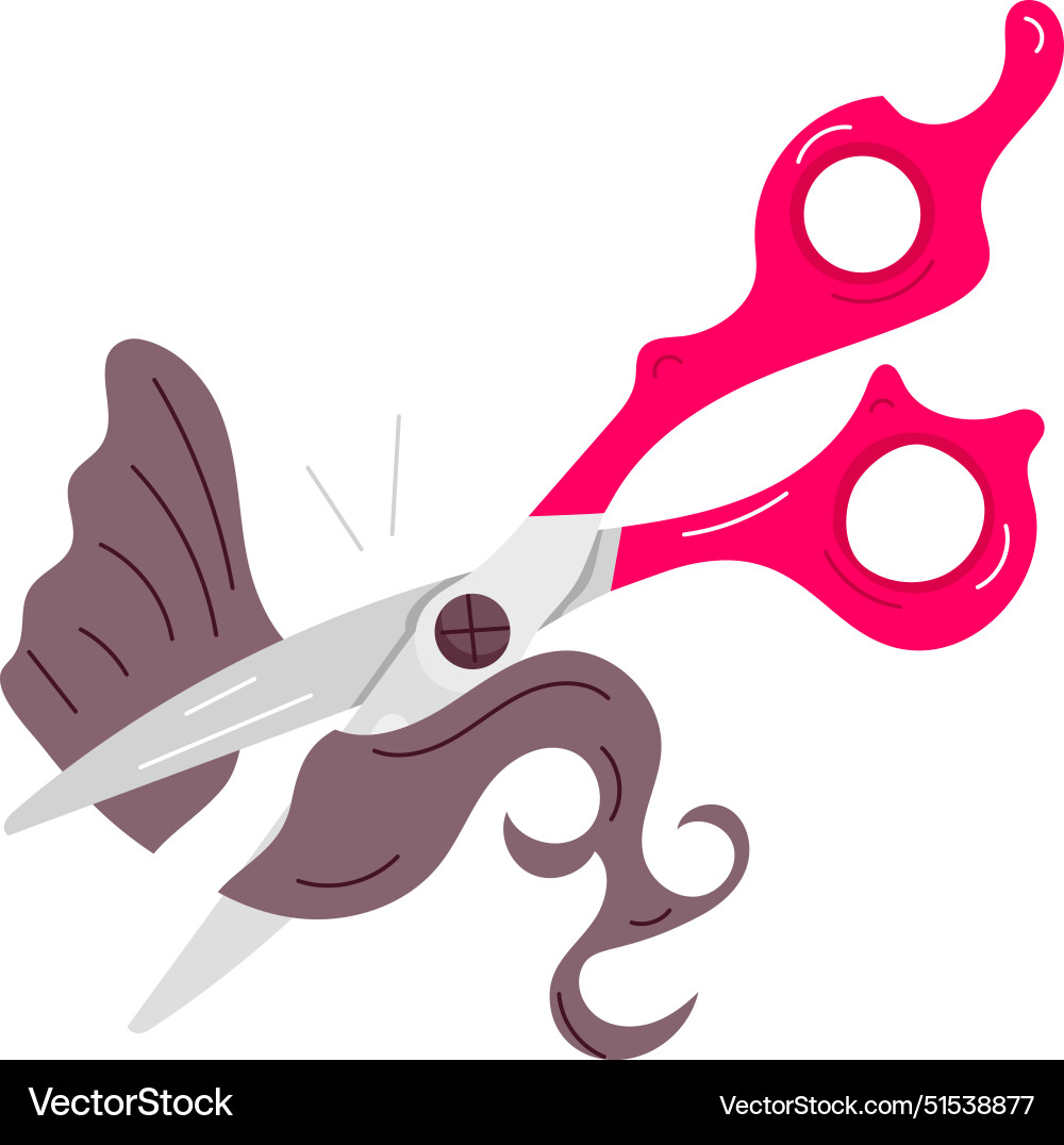 Flat style barber shop stickers Royalty Free Vector Image