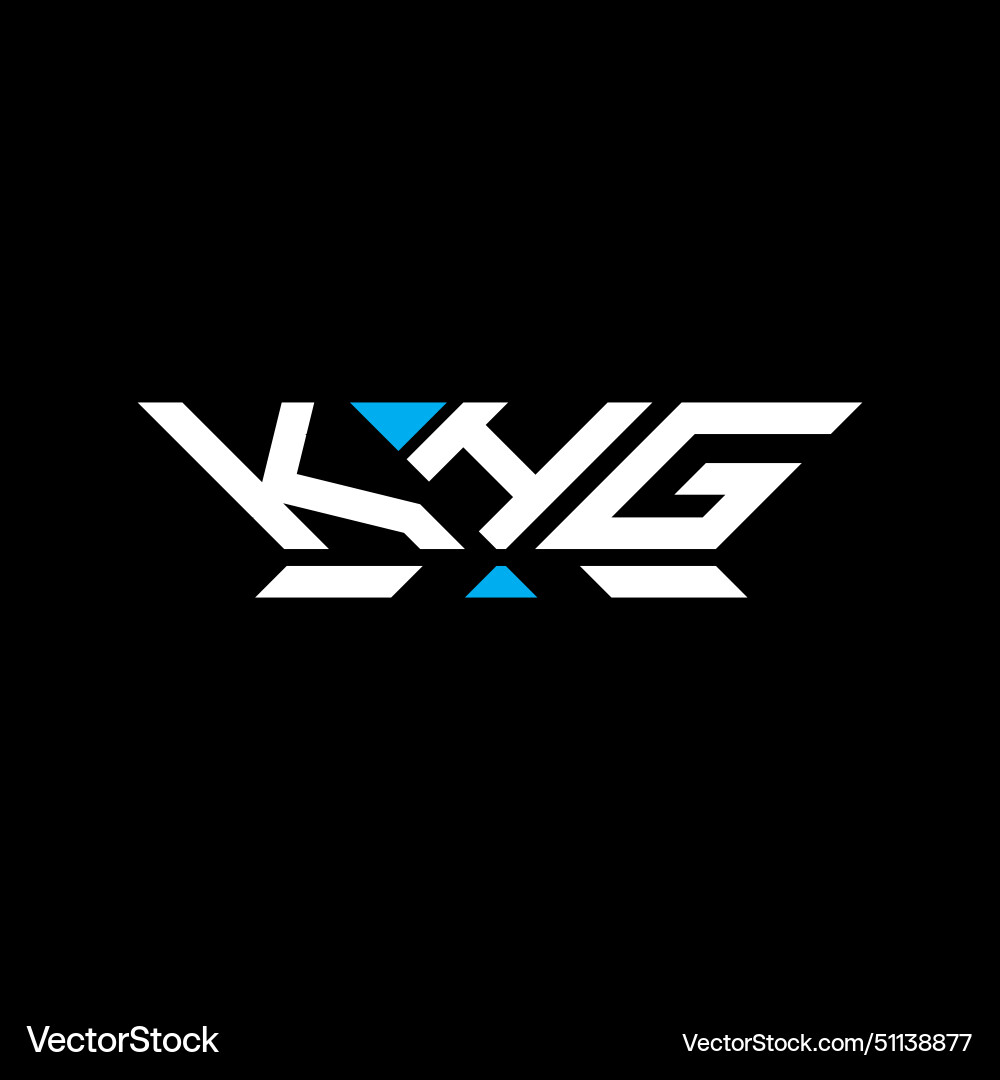 Khg letter logo design khg simple and modern logo Vector Image