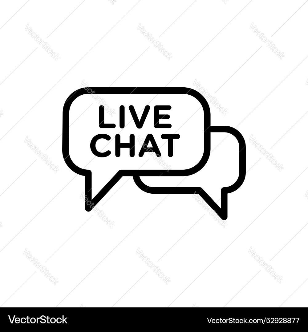 Live chat icon Royalty Free Vector Image - VectorStock