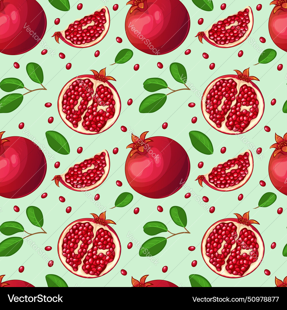 Pattern with garnet Royalty Free Vector Image - VectorStock