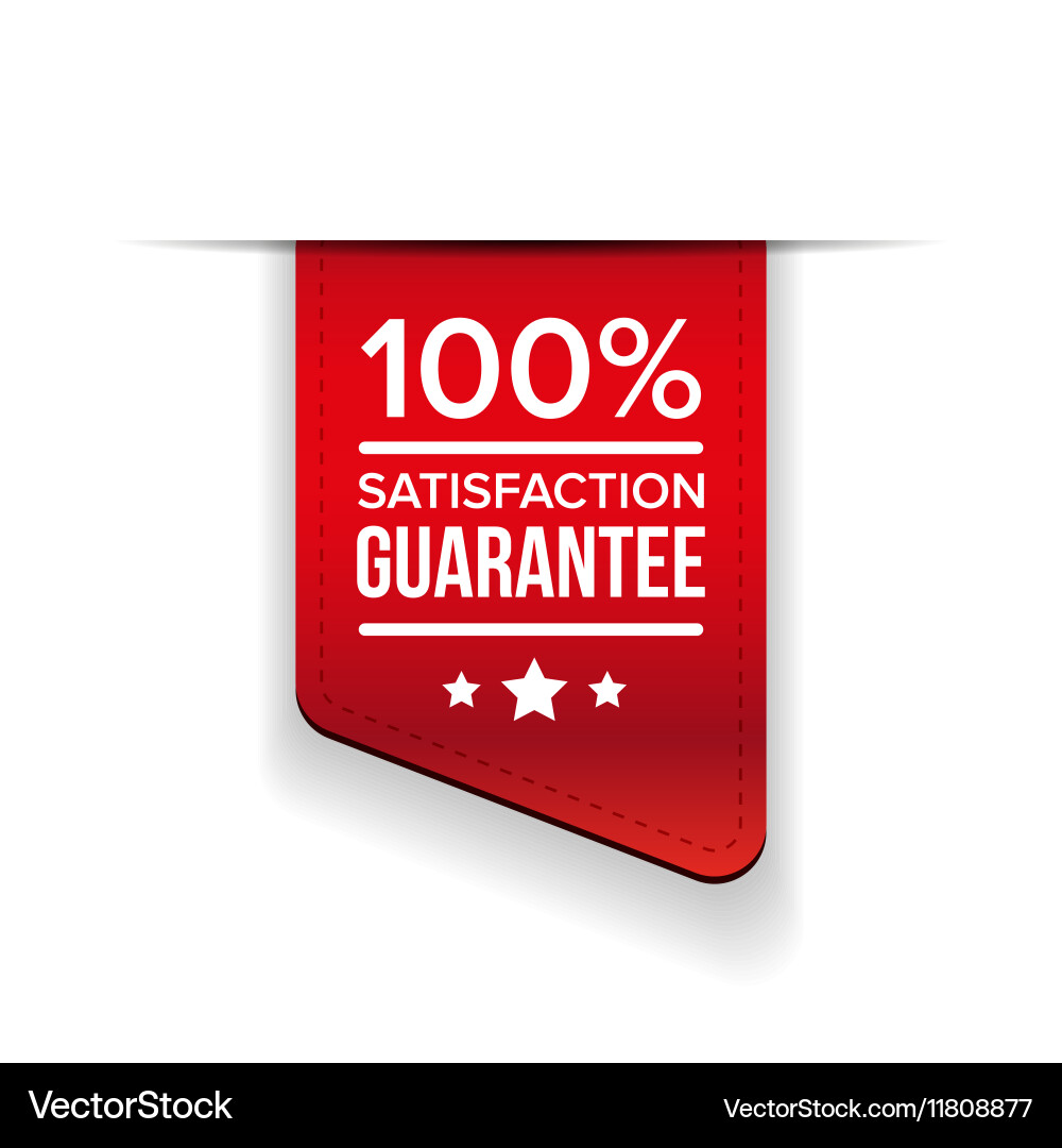 Satisfaction Guarantee Ribbon Royalty Free Vector Image
