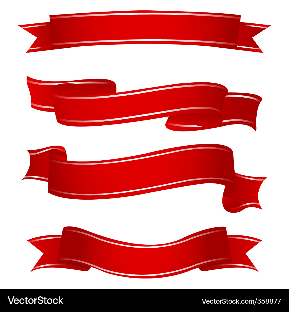 Shapes of ribbons Royalty Free Vector Image - VectorStock