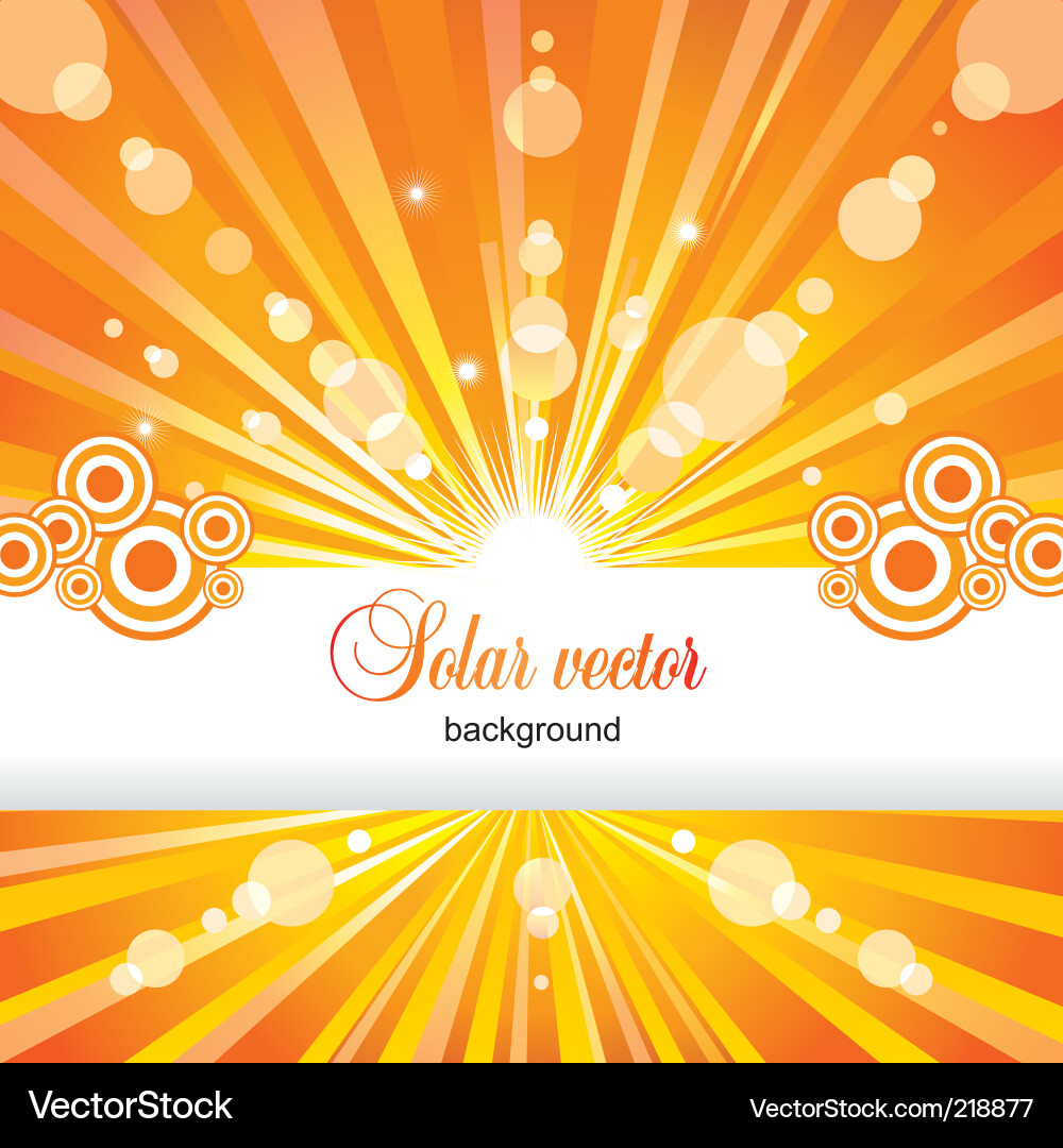 Solar background Royalty Free Vector Image - VectorStock