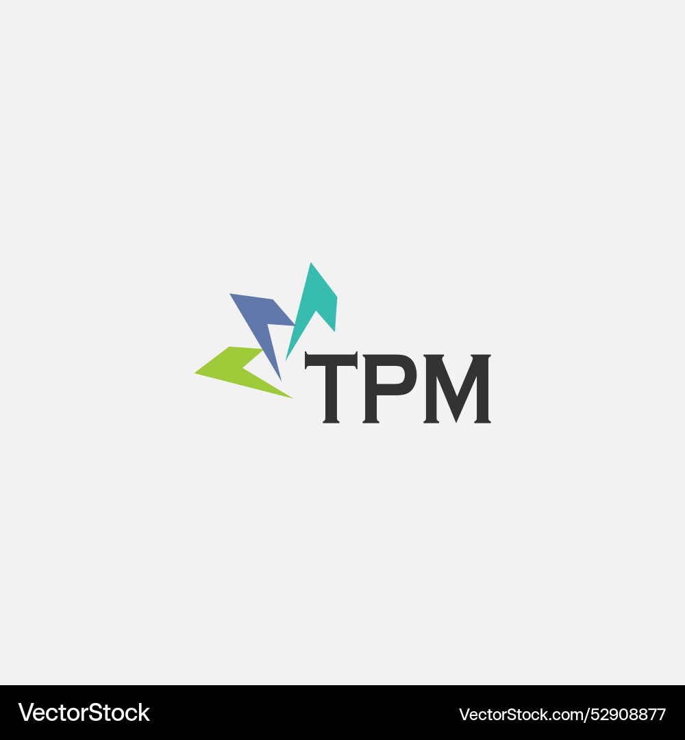 Tpm letter logo design on white background Vector Image