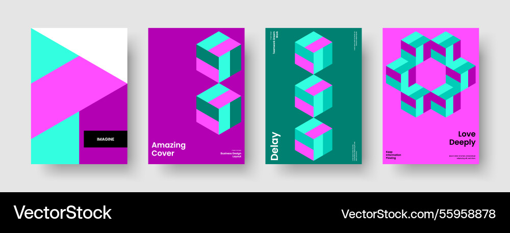 Abstract book cover template isolated brochure Vector Image