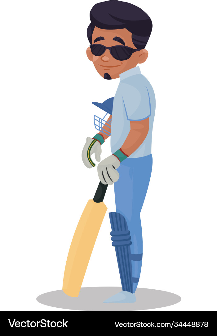 Cricketer Royalty Free Vector Image - VectorStock
