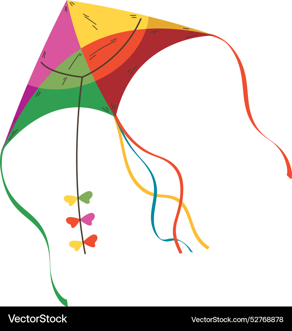 Kite fly toy icon Royalty Free Vector Image - VectorStock