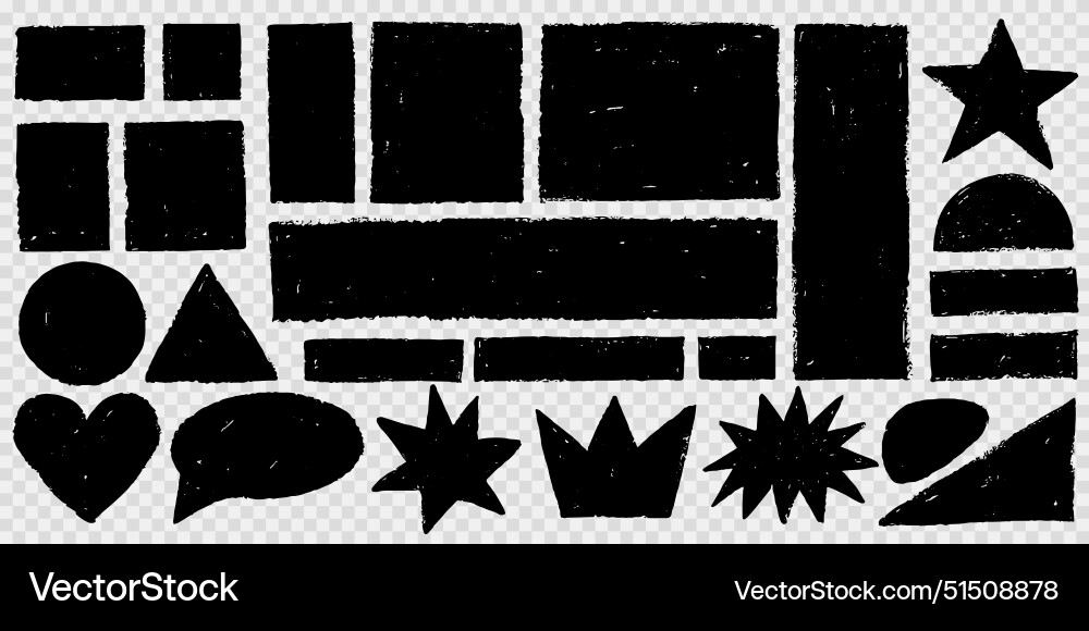 Set of black torn paper frames Royalty Free Vector Image