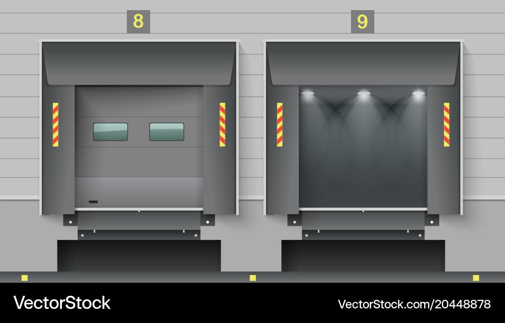 Warehouse cargo gate Royalty Free Vector Image