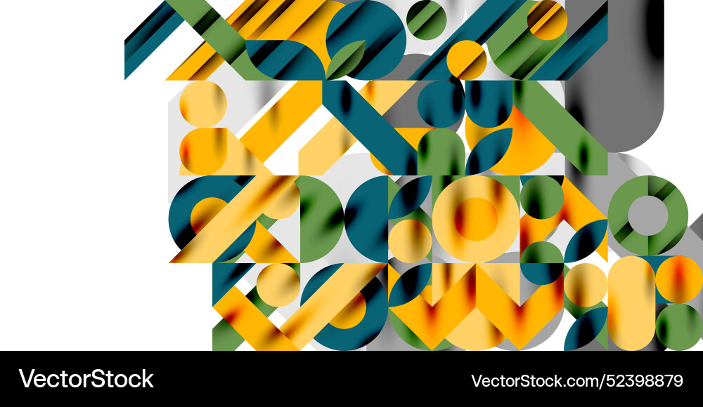 Colorful simple dynamic geometric forms circles Vector Image