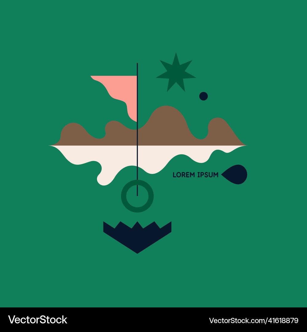 Composition with geometric shapes abstract Vector Image