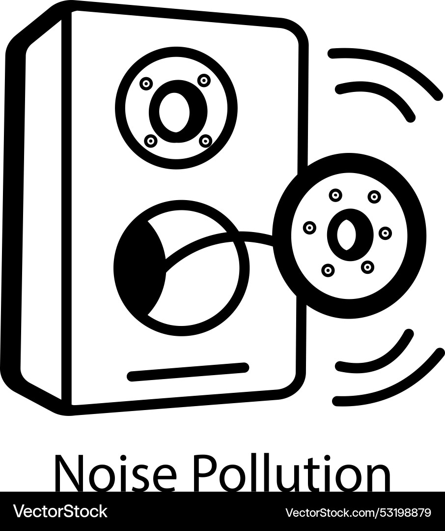 Noise pollution Royalty Free Vector Image - VectorStock