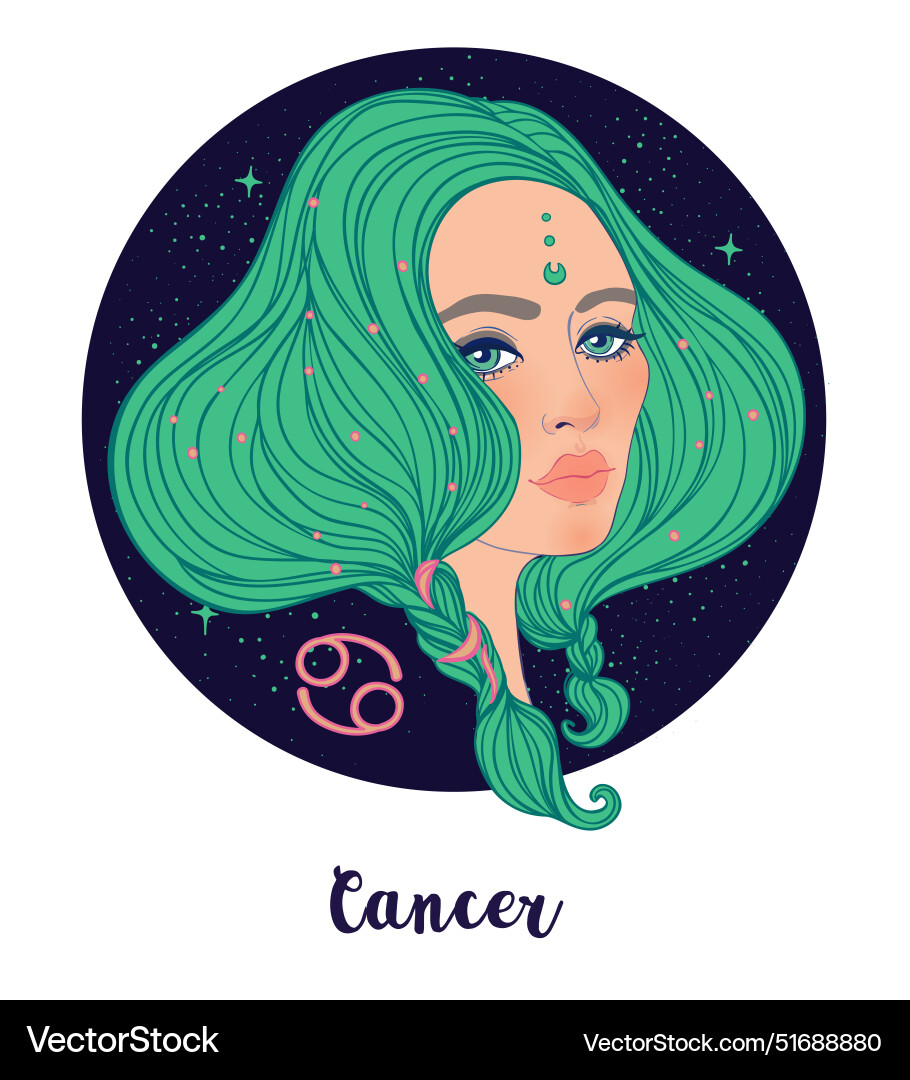 Cancer astrological sign Royalty Free Vector Image