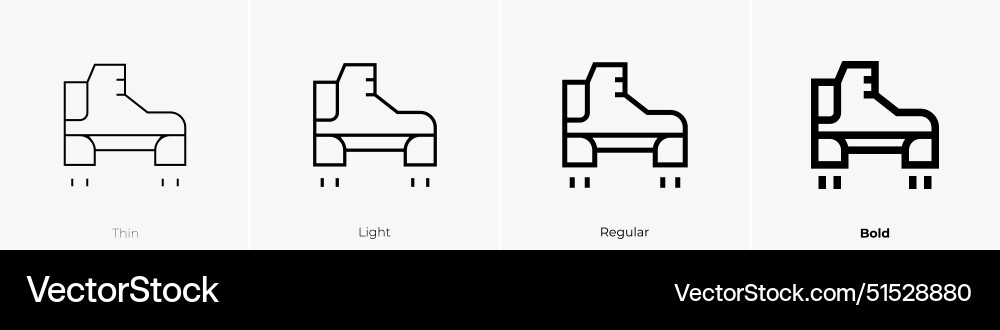 Flying shoes icon thin light regular and bold Vector Image