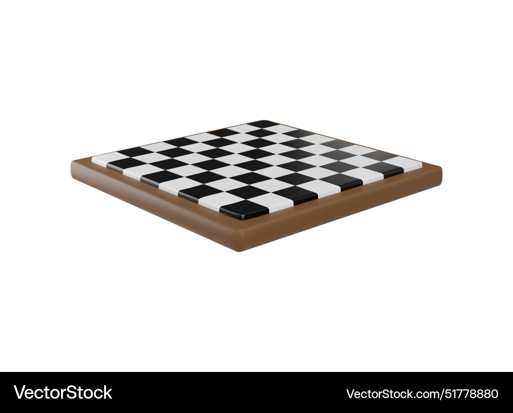 Isolated icon of 3d chess board Royalty Free Vector Image