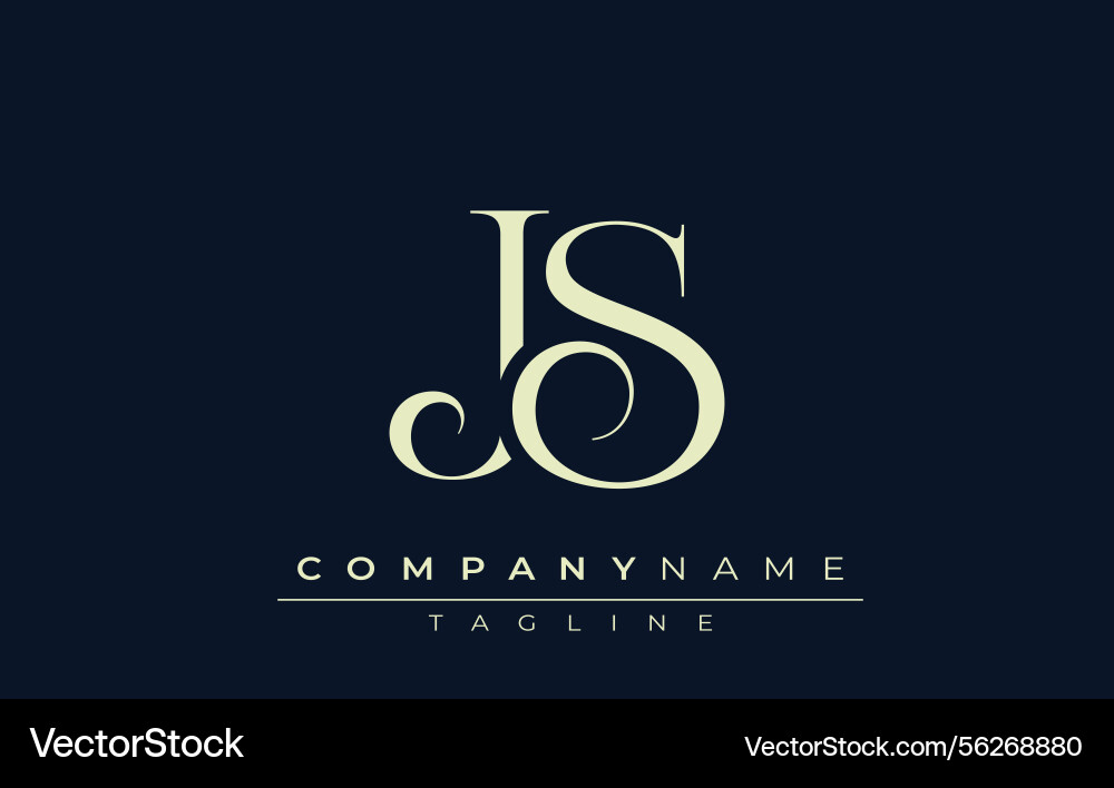 Js abstract logo Royalty Free Vector Image - VectorStock
