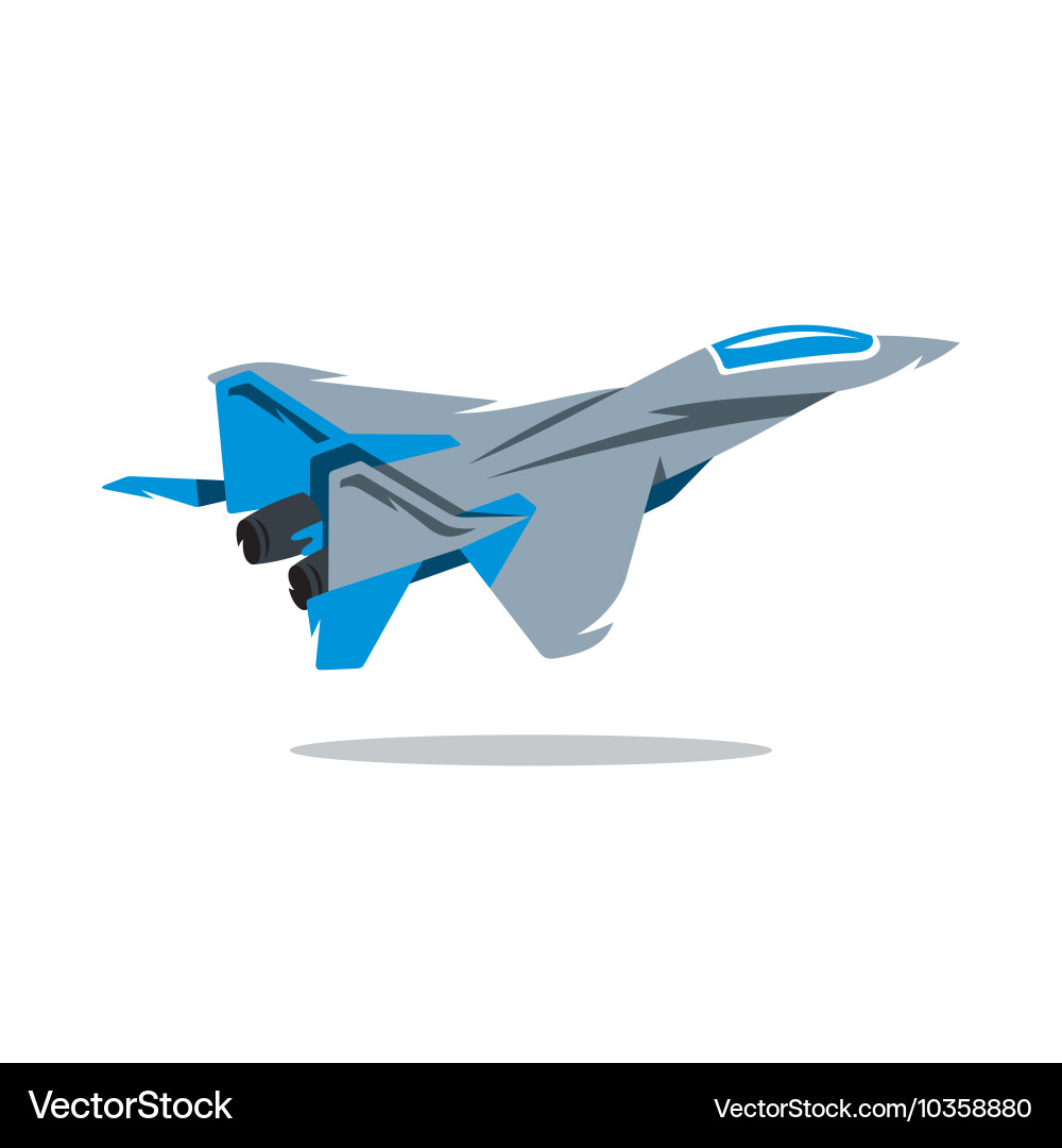 Russian fighter plane cartoon Royalty Free Vector Image