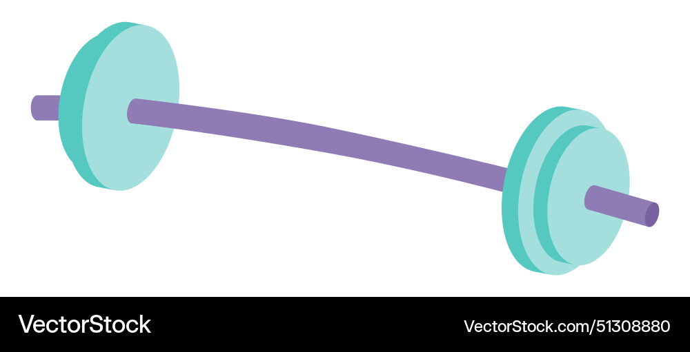 Weightlifting barbell in flat design gym Vector Image