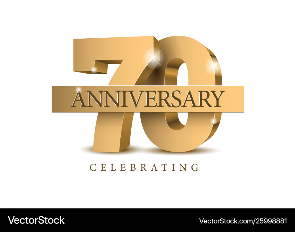Anniversary 90 gold 3d numbers Royalty Free Vector Image